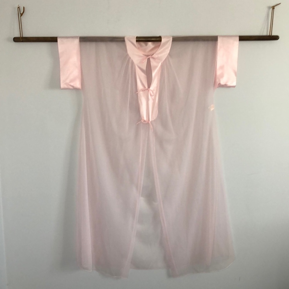 Vintage Sears Baby Ballet Blush Pink Peignoir Robe Du… - Gem